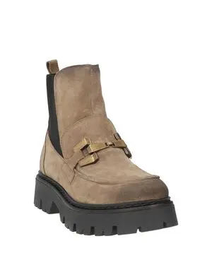 CAFÈNOIR Leather Ankle Boots With Embellishments