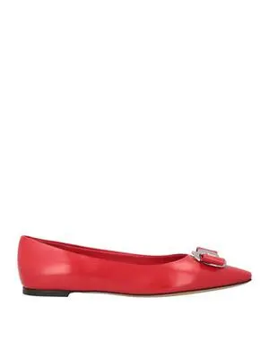 FERRAGAMO Ballet Flats Size Lambskin - Red