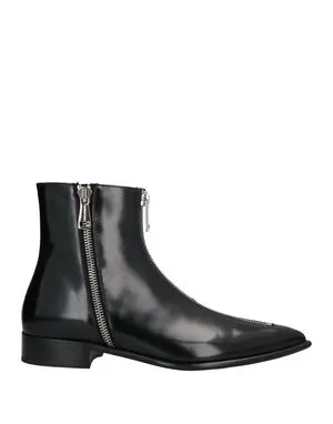 Dolce & Gabbana Calfskin Ankle Boots With Zip Up Detail