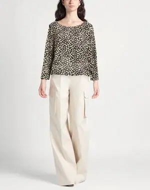 ALESSIA SANTI Viscose Crepe Multicolor Long Sleeve Top