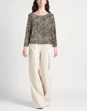 ALESSIA SANTI Viscose Crepe Multicolor Long Sleeve Top