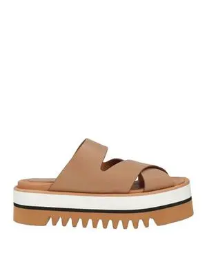 PALOMA BARCELO Garner Leather Platform Sandals - Camel