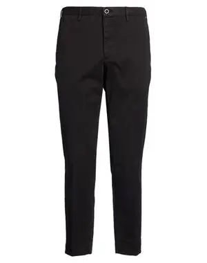 Incotex Cotton Elastane Chino Pants - Black