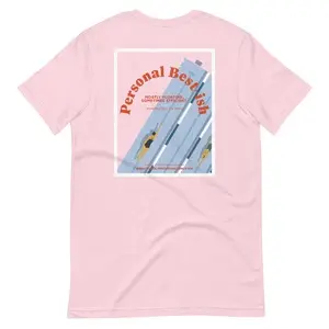 ANCHOR & CREW Organic Cotton T-shirt With Retro Swimming Graphic - Pink