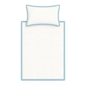 DECOFLUX HOME Blue / White Bedding Set Frame Inner Light Blue - Blue/white