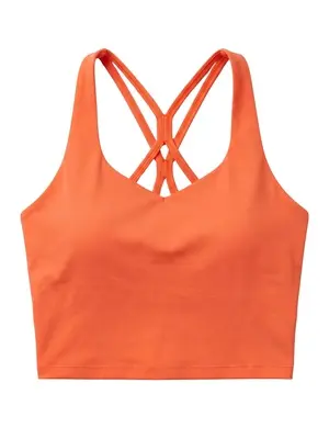 ALTRA VOLTA Coral Sculpt Cross-back Active Top - Orange