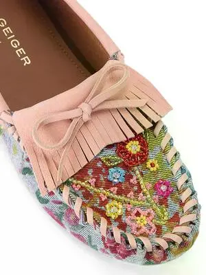 Kurt Geiger Beaded Floral Moccasins