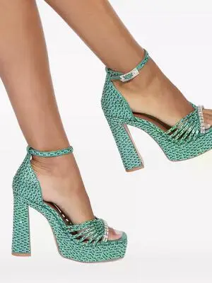 Kurt Geiger Embellished Crystal Platform Heels