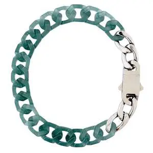 SEREE Collection Cuban Link Jade Bracelet - Blue