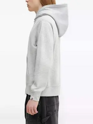 A BATHING APE Logo Patch Zip-up Hoodie