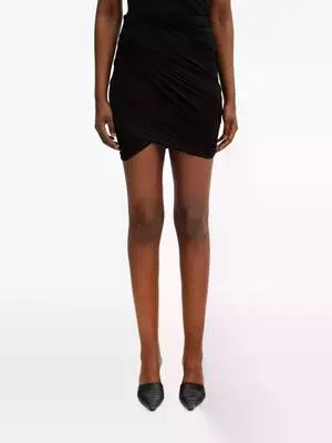 Rick Owens Ruched Crossover Mini Skirt