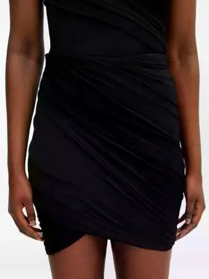 Rick Owens Ruched Crossover Mini Skirt