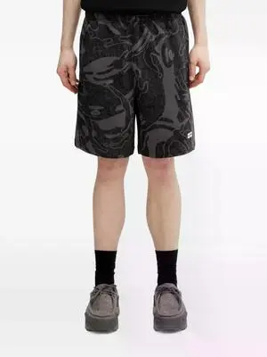 AAPE BY *A BATHING APE Graphic Print Shorts - Black