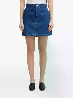 Maison Kitsuné Logo Patch Mini Skirt - Blue
