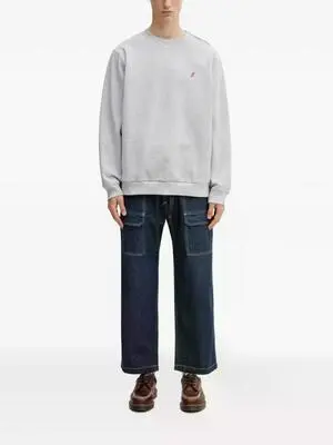 Gramicci Logo-embroidered Crew-neck Sweater - Grey