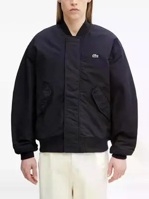 Lacoste Logo-patch Bomber Jacket - Blue