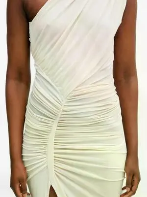 Rick Owens One-shoulder Ruched Midi Dress - Neutrals