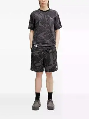 AAPE BY *A BATHING APE Camouflage-print Logo-patch T-shirt