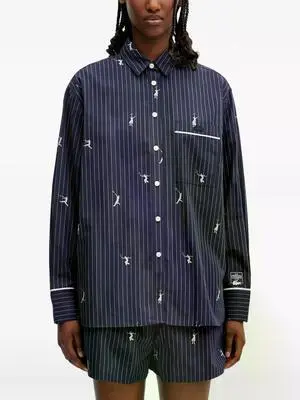 Lacoste Pinstriped Embroidered Shirt