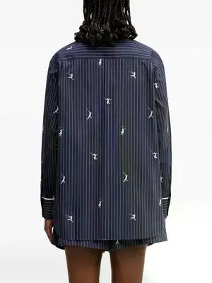 Lacoste Pinstriped Embroidered Shirt