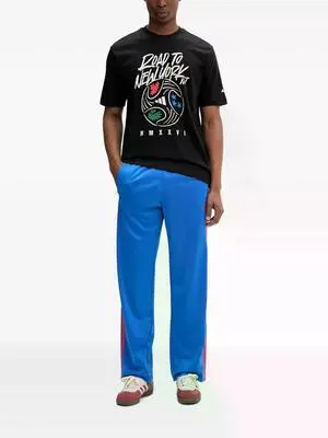 Adidas Firebird Logo-embroidered Side-stripe Track Pants