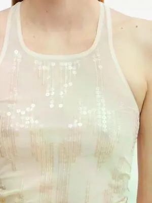 Rick Owens Sequin Embellished Semi-sheer Sleeveless Top