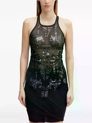 Rick Owens Sequin Embellished Mesh Top