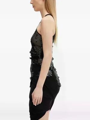Rick Owens Sequin Embellished Mesh Top