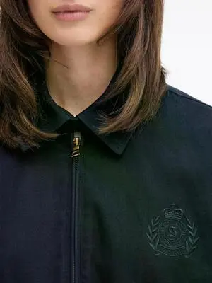SPORTY & RICH Logo Embroidered Zip-up Jacket
