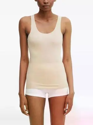 MAISON MARGIELA Beige Logo Print Tank Top