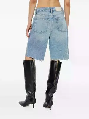 ALLSAINTS Aki Distressed Raw-hem Denim Shorts