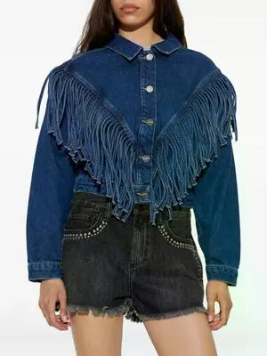 ALLSAINTS Marlene Tassel-trim Denim Jacket