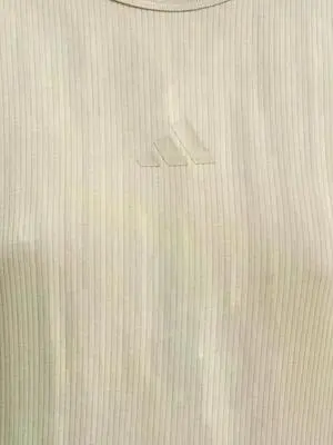 Adidas Ribbed Knit Logo Patch Midi Dress