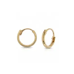 SPERO LONDON 9ct Solid Hoop Earrings 8mm - Gold