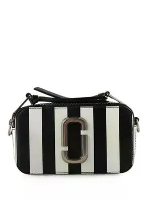 Marc Jacobs Snapshot Striped Cross Body Bag - Black