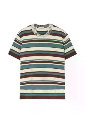 Burberry Striped Wool Blend T-shirt - Neutrals