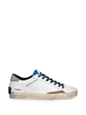 CRIME LONDON Distressed-effect Leather Sneakers - White