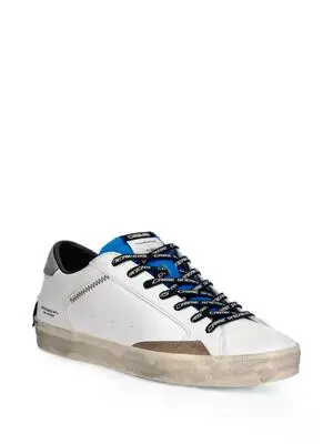 CRIME LONDON Distressed-effect Leather Sneakers