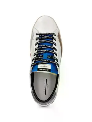CRIME LONDON Distressed-effect Leather Sneakers