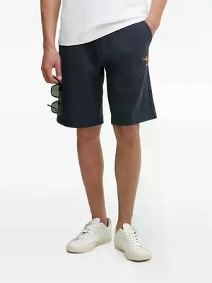 AERONAUTICA MILITARE Embroidered Track Shorts - Blue