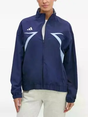 Adidas Logo-print Panelled Jacket - Blue