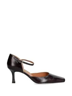 BILLI BI Square-toe Buckle-fastening Pumps - Brown