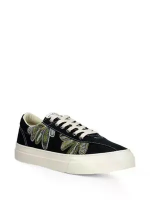 S.W.C STEPNEY WORKERS CLUB Dellow Embroidered Canvas Sneakers - Black