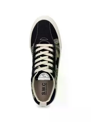 S.W.C STEPNEY WORKERS CLUB Dellow Embroidered Canvas Sneakers