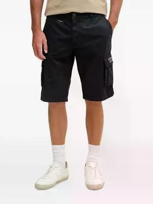 AERONAUTICA MILITARE Cargo Shorts With Logo Plaque - Blue