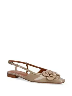 BILLI BI Slingback Ballet Flats With Floral Detail