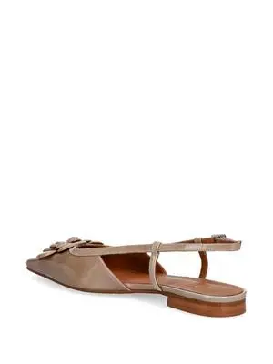 BILLI BI Slingback Ballet Flats With Floral Detail