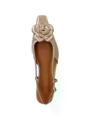BILLI BI Slingback Ballet Flats With Floral Detail