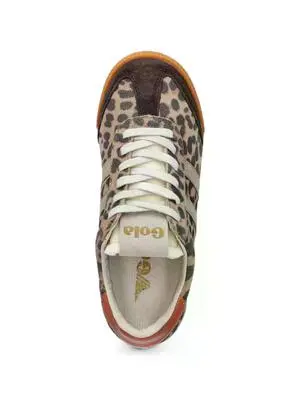 Gola Safari Leopard-print Panelled Sneakers