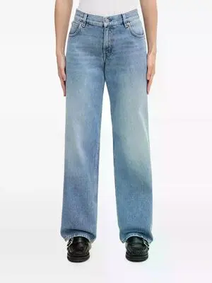 SPORTY & RICH Light Wash Wide-leg Jeans - Blue